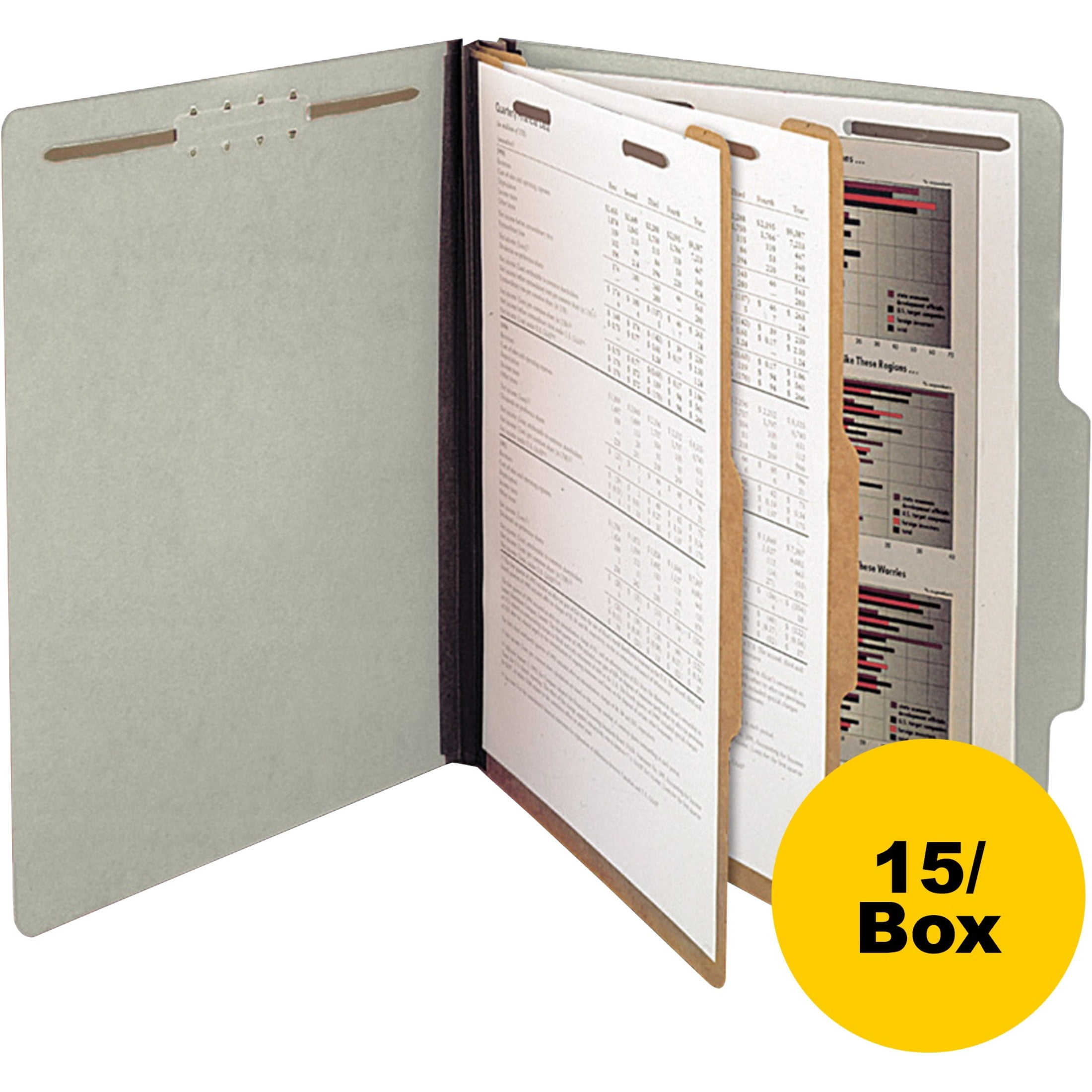 SJ Paper Letter Recycled Classification Folder - Walmart.com