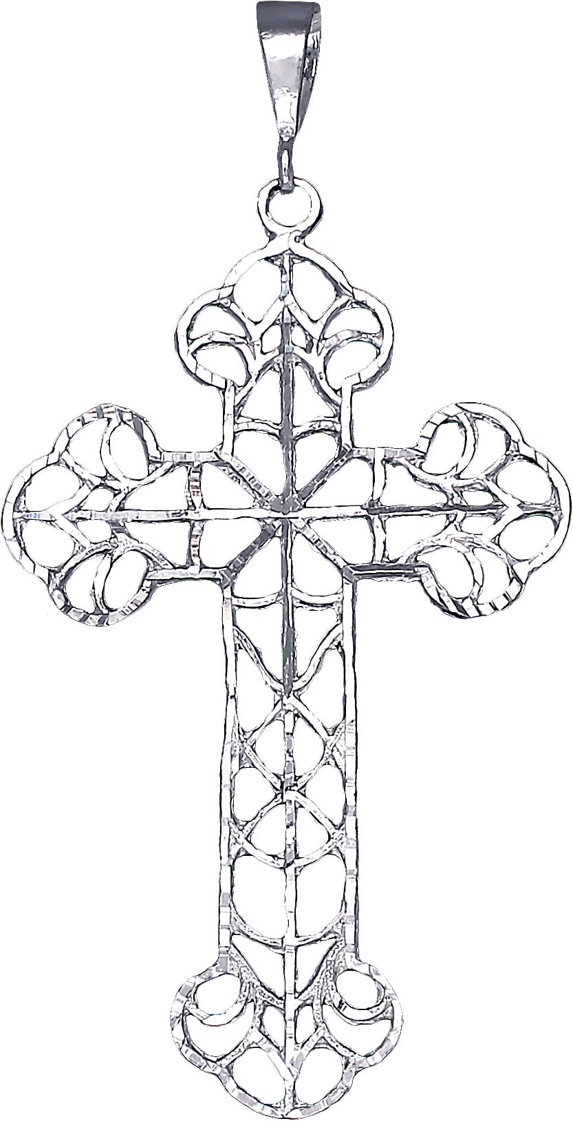 Huge Heavy Sterling Silver Cross without Jesus Pendant Necklace 4.7 ...