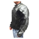 Redline Men's Racing Body Armor Jacket, Buffalo Leather M-YBR (Silver ...