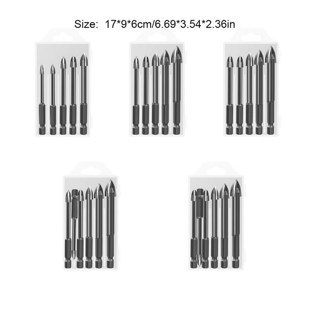 serony Drill Bit Kit Carbide Point Spear Head Glass Punch Bit Kit ...