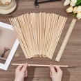 100Pcs Wood Craft Sticks Half Round Dowel Rod for Braiding Tapestry ...