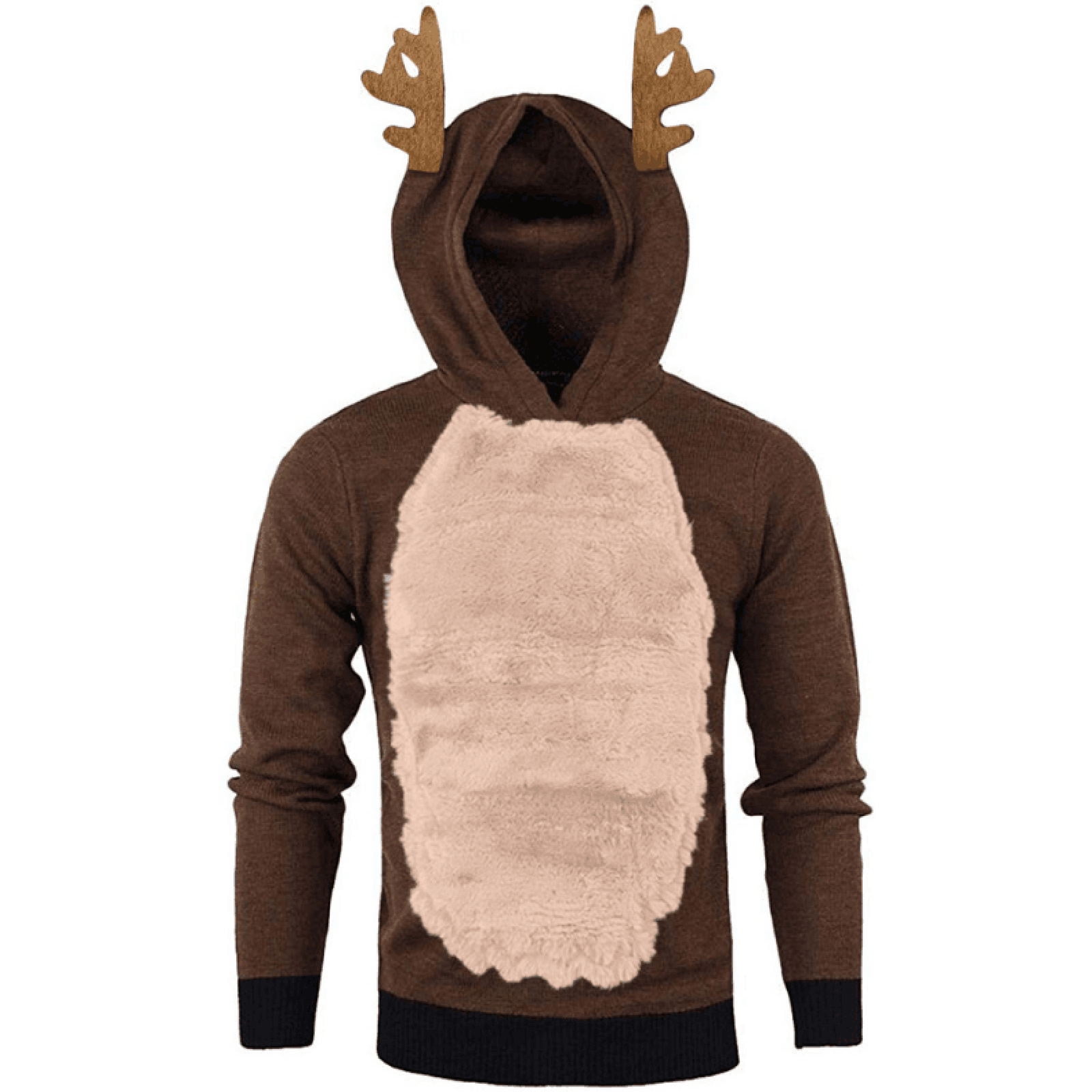 Click here for Unbranded Mens Fleece Christmas Antlers Hooded Col... prices
