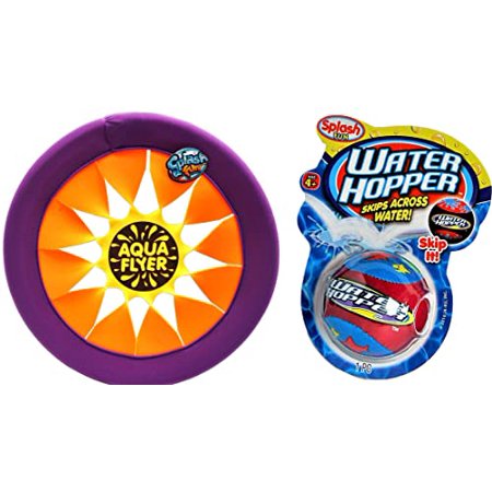 Water Hopper Skip Ball & Flyer Foam Frisbee Flying Ring by JA-RU ...