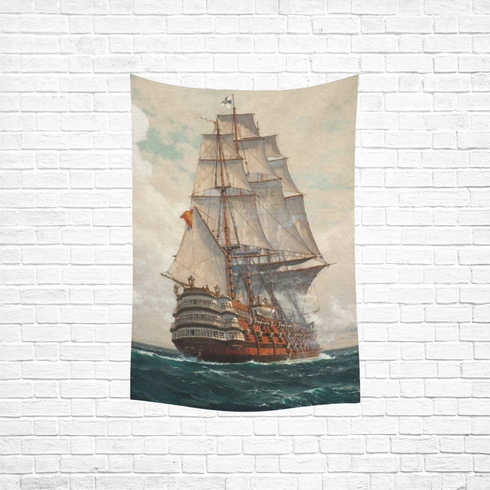CADecor Pirate Ship Bedspread Dorm Decor Wall Hanging Tapestry 60x90 ...