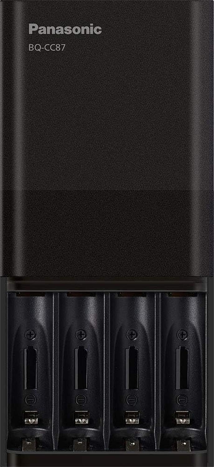 Cargador de PILAS Panasonic BQ-CC87 Eneloop AA-AAA negro | Bodega Aurrera en línea