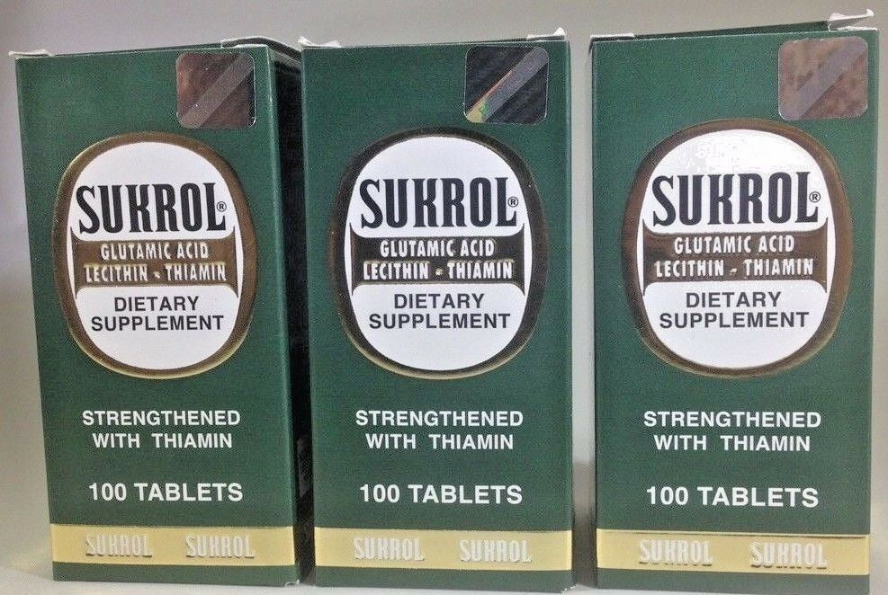 Pack of 3 - Sukrol Dietary Supplement 100 Tablets Each - Walmart.com