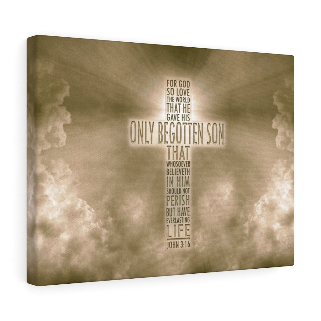 Scripture Walls Everlasting Life John 3:16 Sun Bible Verse Canvas ...