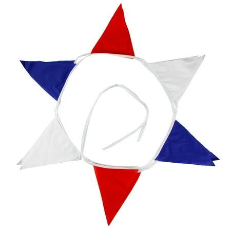 Wuyanis 12 Flags White Red Blue Flag Banner Pennant Wedding/Birthday ...