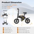 Goplus Electric Bike for Adults 14", 350W 36V 7.8Ah Foldable Bicycle ...