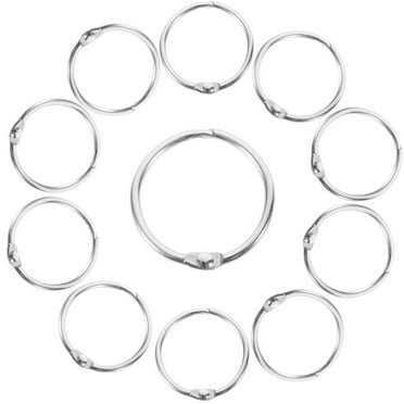 Loose Leaf Binder Rings 1-Inch（100 Pack） Office Book Rings, Nickel ...