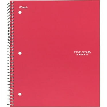 Spiral Notebook 1 Subject Wide Ruled Anti-Microbial Black - Five Star ...