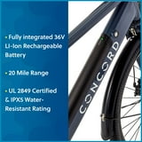 Concord 27.5" Step-Over Electric Commuter Bike, 36V, Gray, Fits Riders ...