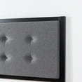 Zinus King Upholstered Metal Headboard, Gray, with Tufting and Padding ...
