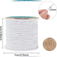 Core Spun Elastic Cord White 2.5mm 35m/roll for DIY - Walmart.com
