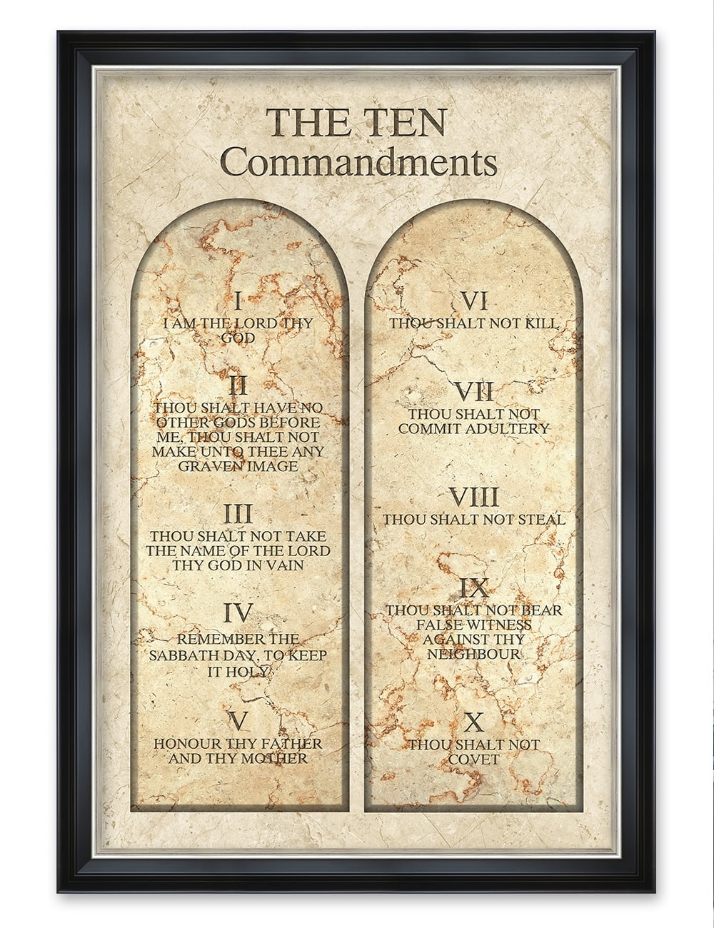 DECORARTS - The Ten Commandments Wall Decor (Jewish Talmud Version ...