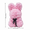 25cm Light Pink Rose Rabbit Bear - PE Foam Flower for Birthdays ...