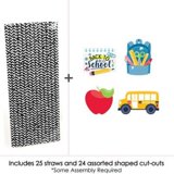 Big Dot of Happiness Back to School - Paper Straw Decor - First Day of ...