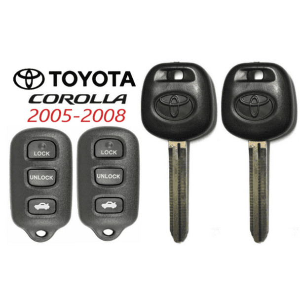 2 Toyota 44D Transponder DOT Chip Key + 4 Button Remote GQ43VT14T VLS ...