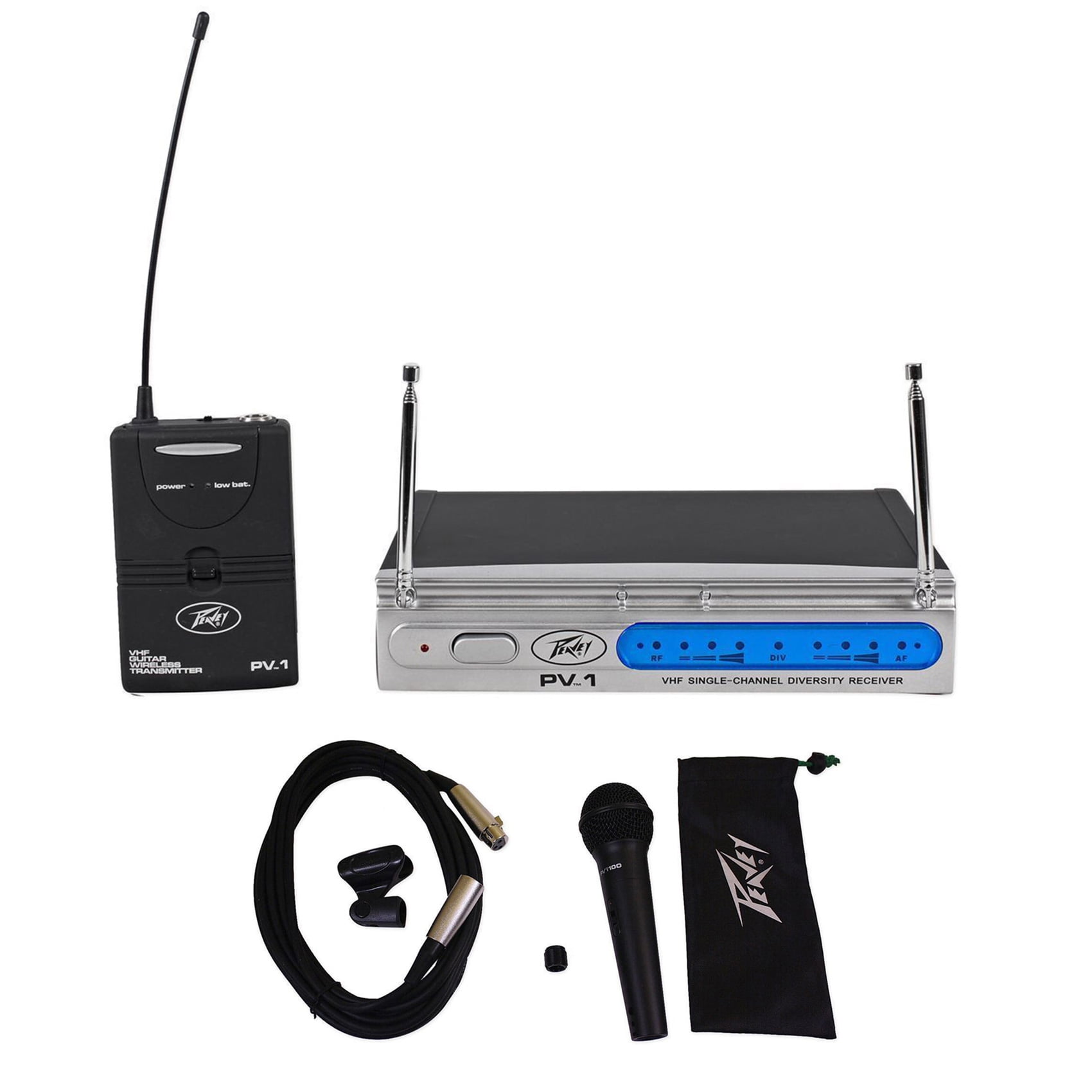 Peavey PV-1 V1 BG 209.150MHZ VHF Series Wireless Guitar Pack ...