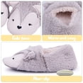 Cozy Fox Fleece Animal Slippers for Women,Fuzzy Indoor Outdoor Vacation ...