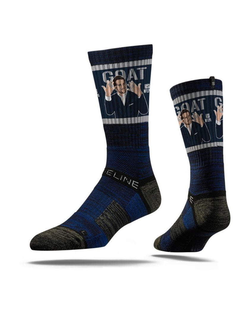 NFLPA - Tom Brady - Rings, Navy - Strideline Crew Socks - Walmart.com