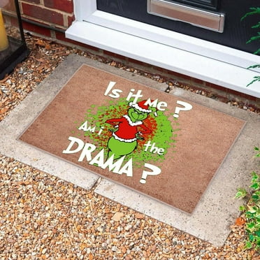 Christmas Grinch Mat, Fun Decoration, Welcome Door Decor Outside Rug ...