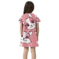 BZSMCE Short Sleeve dress Dress Casual Cotton Dresses-Cat Paw Print ...