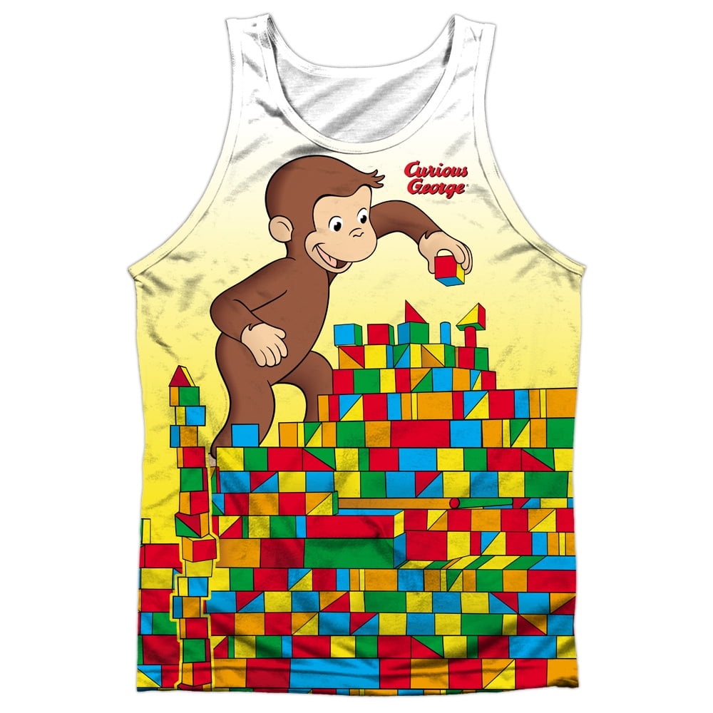 Curious George Men's Building Blocks Mens Tank White - Walmart.com
