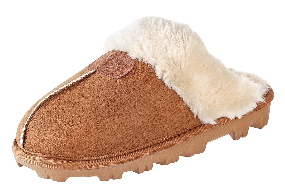 Willowbee Women's Sierra Suede Slippers I Micro-Suede I Rubber Sole I ...