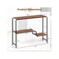2-Tier Console Table, 35.5" Narrow Entryway Table W/Irregular Storage ...