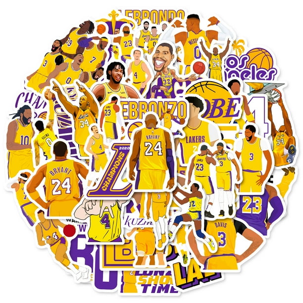 Cartoon Basketball Player Logo Stickers, Set of 50, Waterproof and UV ...