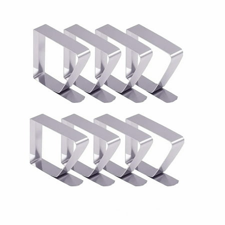 HUSERYT 8 Pcs Tablecloth Clips, Stainless Steel Tablecloth Clips Anti ...