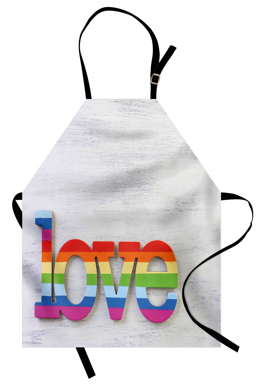 Pride Apron Rainbow Colored Love Sign on Wooden Backdrop LGBT ...