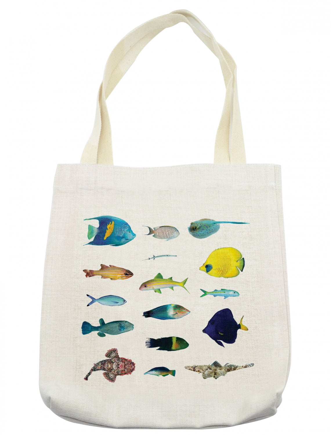 Maritime Tote Bag, Marine Life Creatures with Cardinalfish Clownfish ...