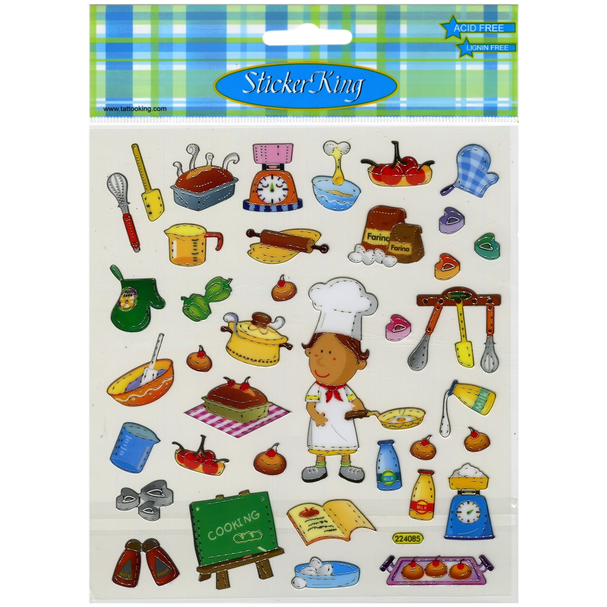 Multicolored Stickers-Cooking - Walmart.com