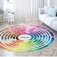 Crayola Color Wheel 6'7" Round Multicolor Area Rug by Well Woven ...