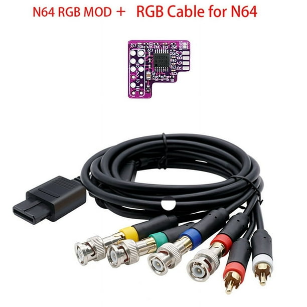 N64 RGB MOD+RGB Cable for N64 NTSC Consoles RGB Module Chip for NTSC Modified RGB Output Module ...