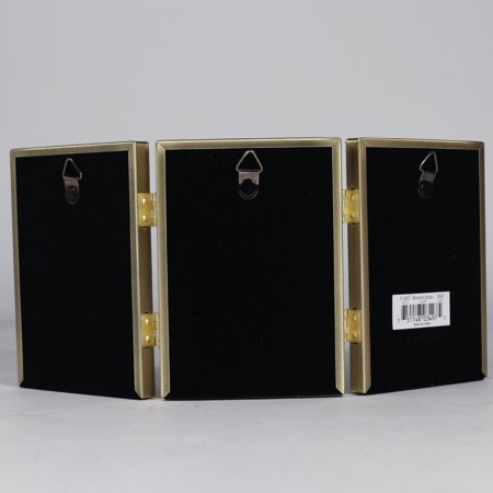 Antique Gold Bead 3.5x5 Hinged Triple Picture Frame - Walmart.com ...
