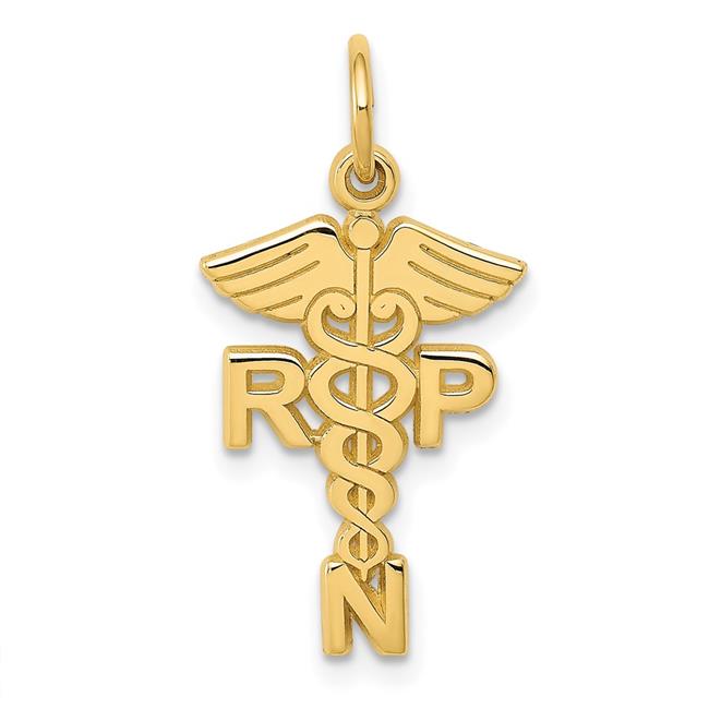 Finest Gold 14K Yellow Gold Registered Nurse Practitioner Charm ...