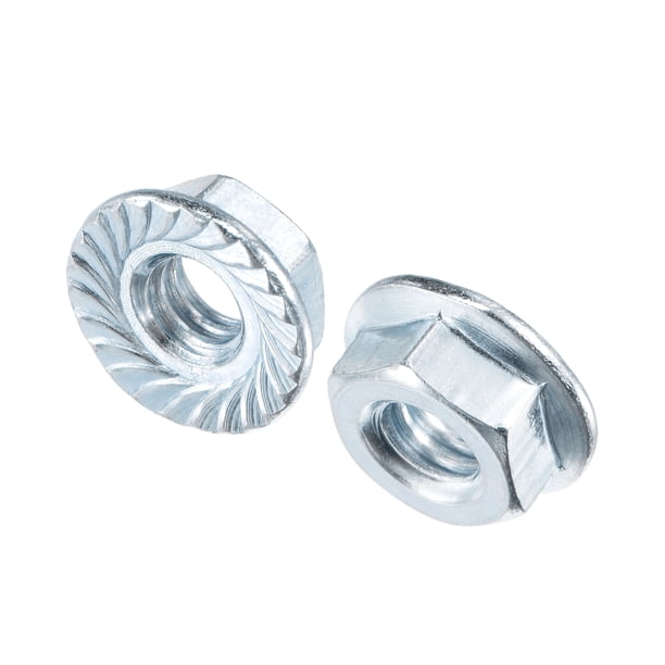 Tuerca de brida hexagonal con serrado 1/4"-20, acero al carbono ...