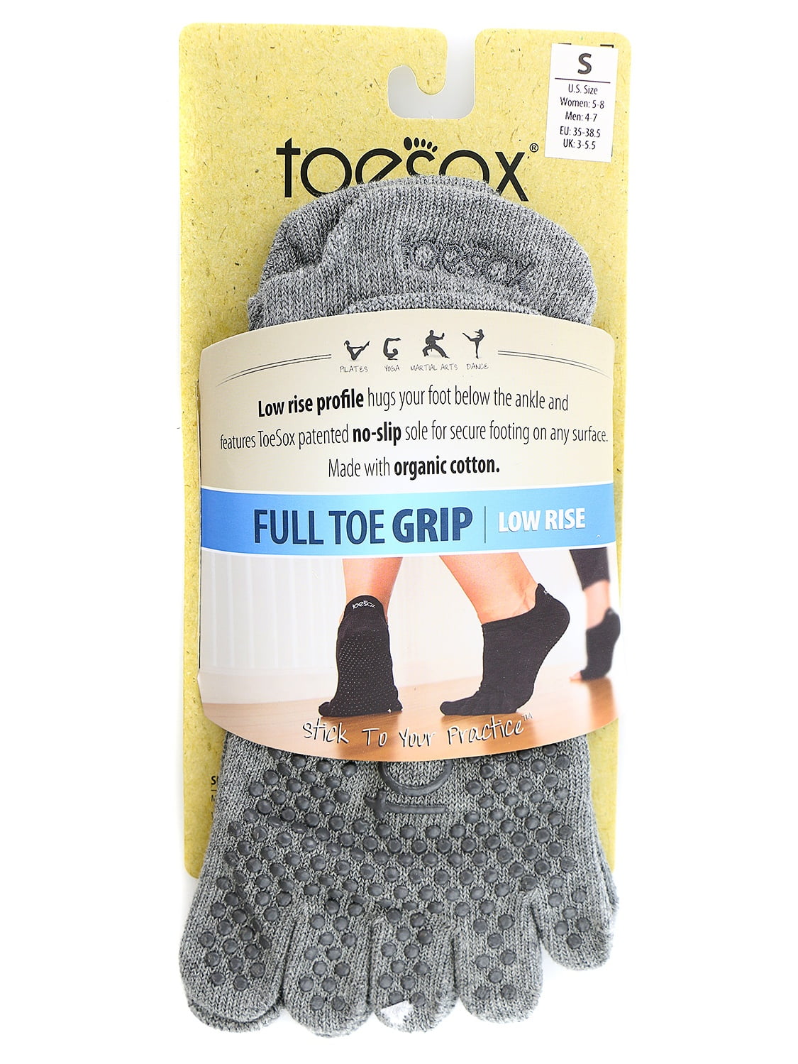 Toesox Grip Full Toe Low Rise Socks - Womens - Walmart.com