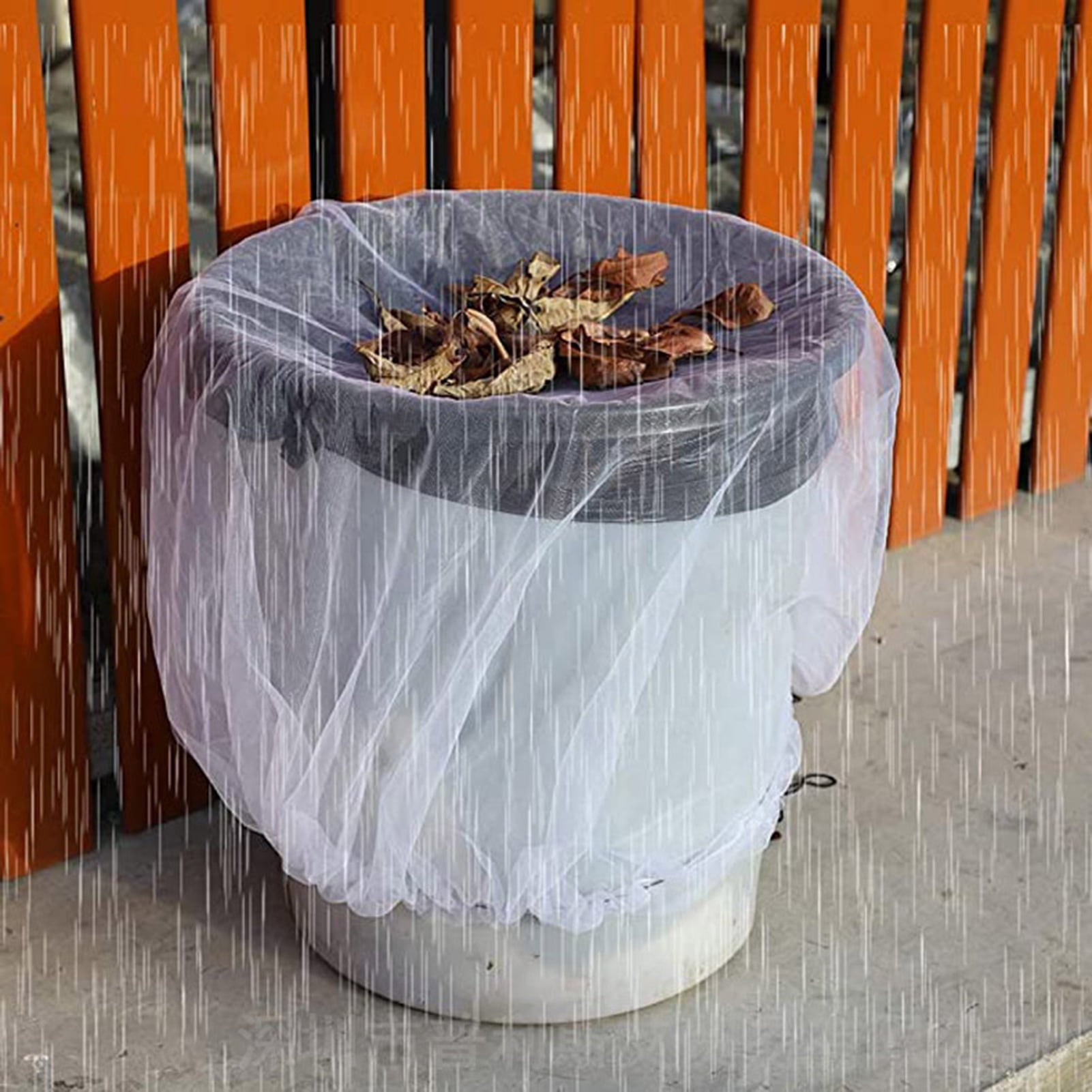 Waroomhouse Adjustable Drawstring Rain Barrel Cover Filter Pollution ...