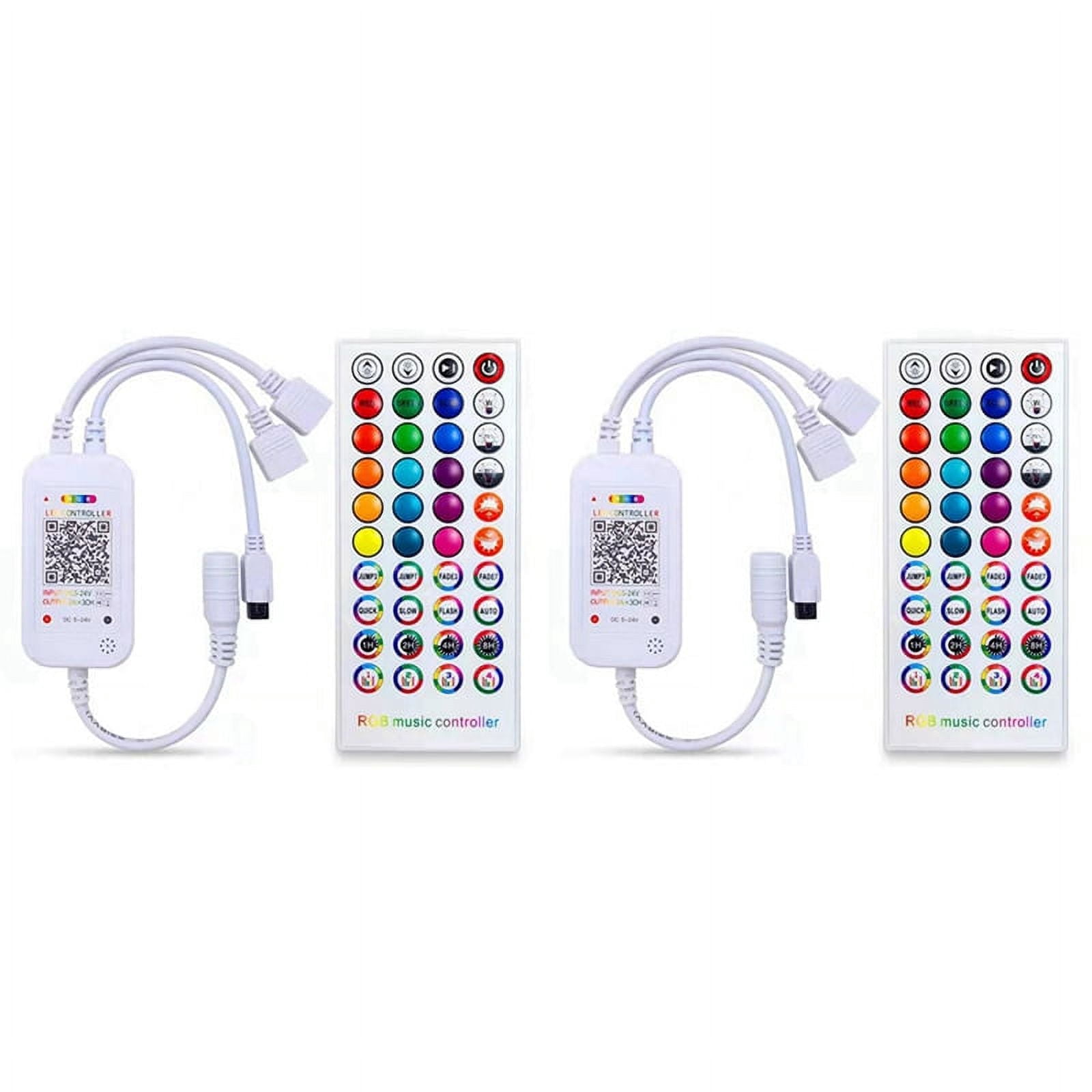 2 controladores LED Bluetooth DC5-24V + 40 teclas de control remoto ...