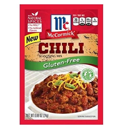 Mccormick Gluten Free Chili Seasoning Mix (4 Pack) 1 Oz Packets ...