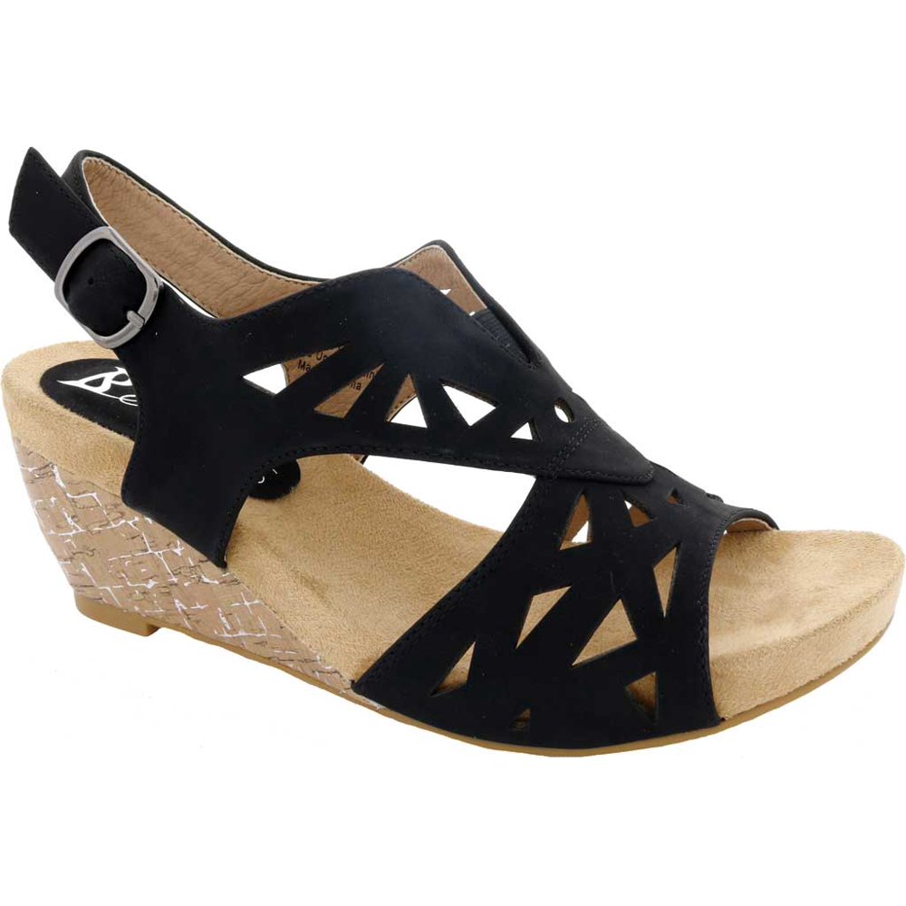 Bellini - Women's Bellini Beauty Slingback Wedge Sandal Black Faux ...