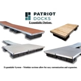 Low Profile Dock Floating Platform Section with Brown Aluminum Decking ...