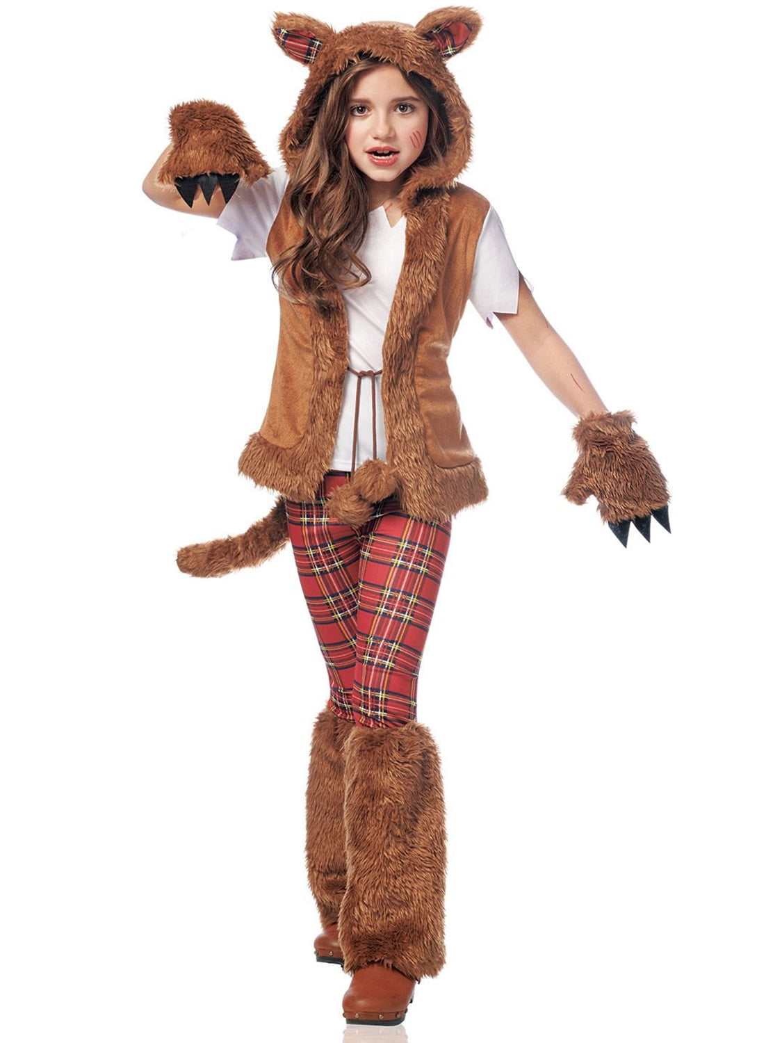 Howl O Ween Girls Child Mythical Creature Halloween Werewolf Costume-M ...