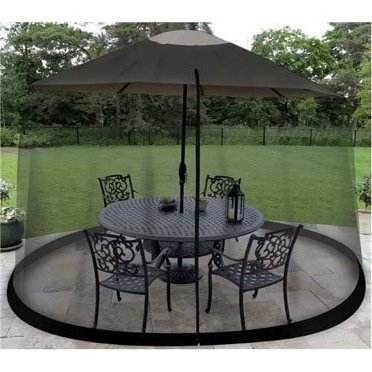 Classic Accessories Universal Round Patio Umbrella Insect Screen Canopy ...