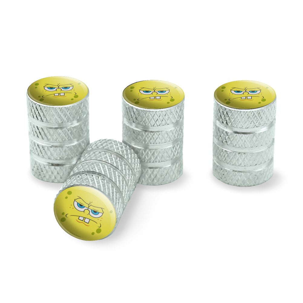 SpongeBob Angry Face Tire Rim Wheel Aluminum Valve Stem Caps - Walmart.com