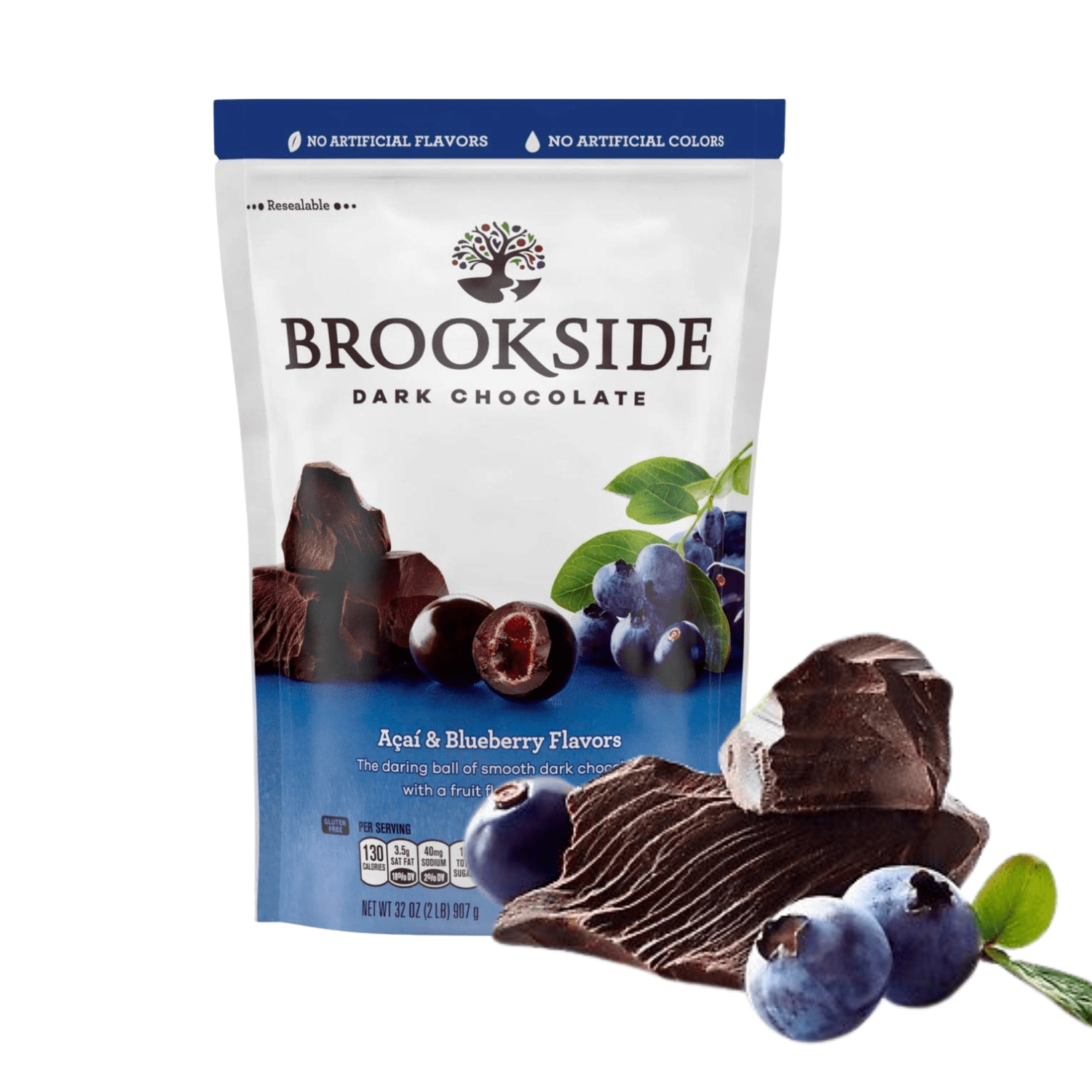 Brookside Dark Chocolate, Acai & Blueberry Daring Ball Smooth Chocolate ...